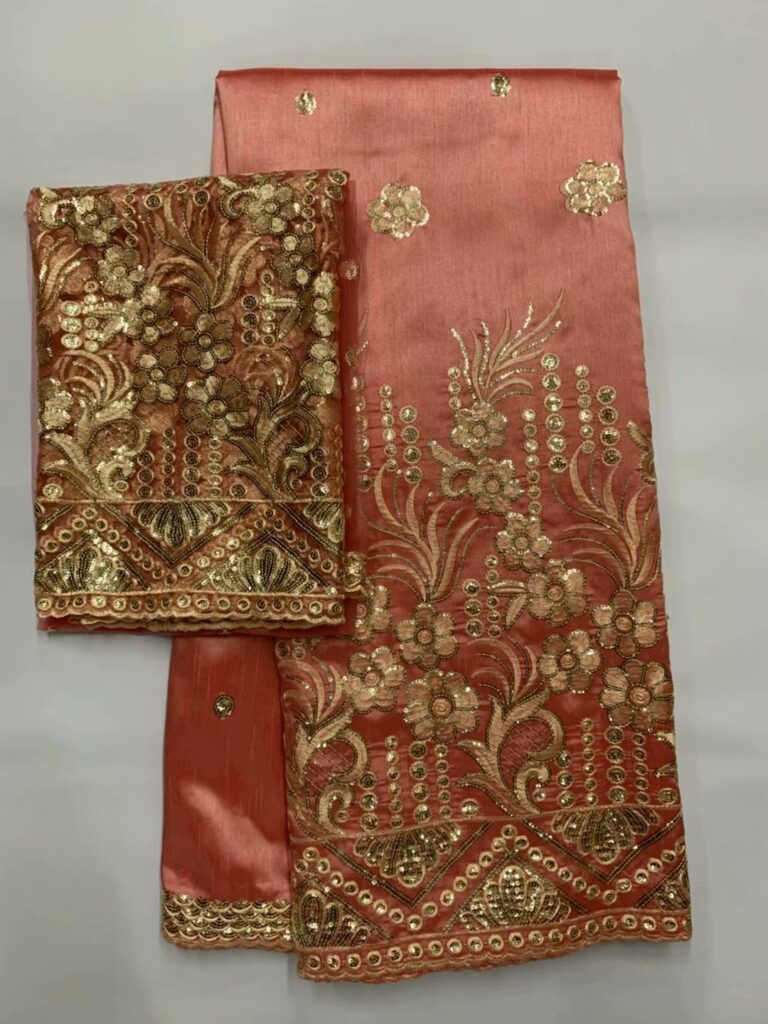 George Lace Fabric 5 Yards With French Lace 2 Yards For Sewing In GF106 ...