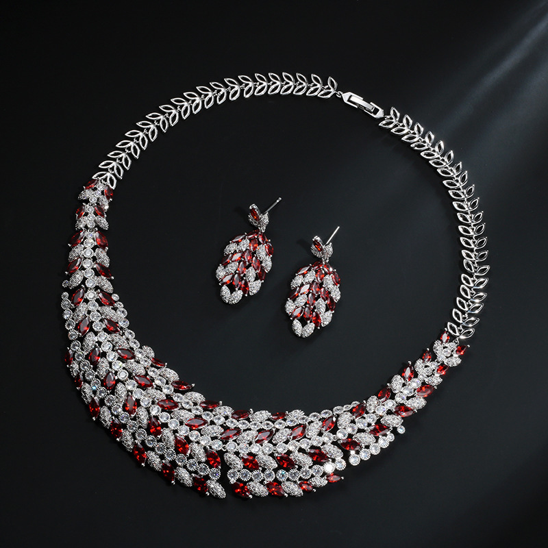 Cubic Zirconia Bridal Jewelry Set For Women Wedding Jewelry Set In ...